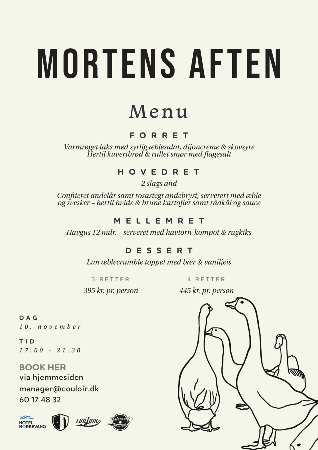 Menukort – Restaurant Hellerup Sejlklub